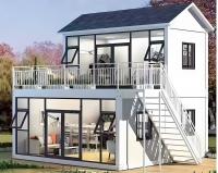 China Hotel Waterproof Modular Construction Site Container Villa Double Decker for sale