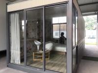 China Glass Curtain Wall Prefabricated Steel Frame Office Container Showroom House for sale