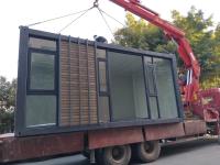 China Glass Curtain Wall Prefabricated Steel Frame Office Container Showroom House for sale