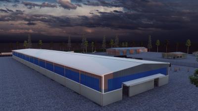 China Metal Hot Rolled Steel Structure Building For Glass Production Workshop for sale