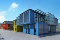 China Prefabricated Container Building Shop Showroom Office Container Weather Resistance for sale