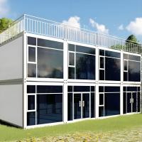 China Prefabricated Container Building Shop Showroom Office Container Weather Resistance for sale