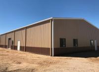 China Commercial Metal Construction Buildings Pitched Roof Prefabricated Metal Buildings for sale