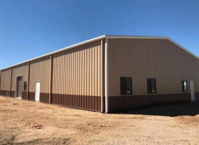 China Commercial Metal Construction Buildings Pitched Roof Prefabricated Metal Buildings for sale