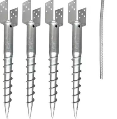 China Manufacturers Direct Selling Hot Dipped Galvanized Earth Screw Ground Helical Screw Pile For Solar Mount for sale