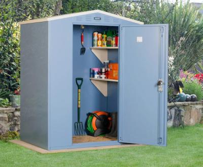 China Backyard Lawn Outdoor Storage Steel Garden Shed With Sliding Door for sale