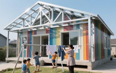 China Galvanizd Color Sheet Steel Structural Prefabricated House for sale
