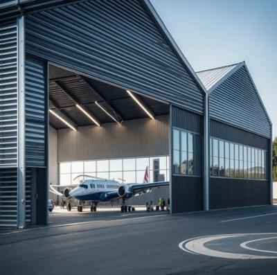 China Pre Engineered ISO Certified Steel Structure Hangar For Commercial Aviation for sale