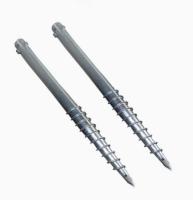 China 1200mm Length Helical Pile Footings Ground Screw Pile With Welded Flange for sale
