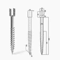 China Screw Helical Ground Screws For Foundation Solar Support Spiral Galvanised for sale