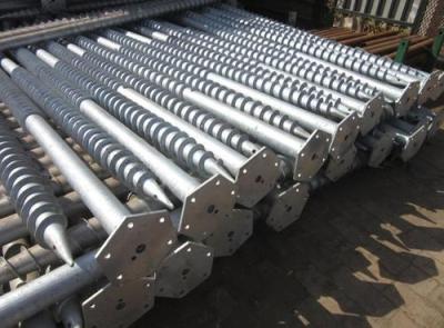 China Lightweight Hot Dip Galvanized Steel Screw Anchors Steel Solar Energy System for sale
