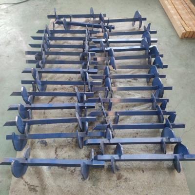 China Deep Foundation Solid Square Shaft Round Corner Helical Pile For Steel Tower Structure for sale