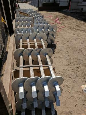 China Solid Square Shaft Round Corner Helical Screw Anchors Pile for sale