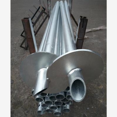 China Galvanized Carbon Steel Helical Ground Screw Piles 2.75mm 3mm 3.5mm for sale