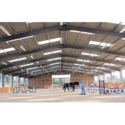 China Prefab Indoor Metal Free Span Light Steel Structure Frame Horse Riding Arena Hall Building for sale