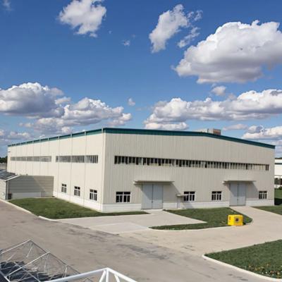 China Heavy Duty Light Steel Bldg Workshops Plants Prefab Steel Warehouse Weld Cut Bend for sale
