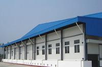 China Large Span Corrosion Resistant Energy Efficient Prefab Steel Frame Construction Warehouse for Storage for sale