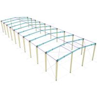China Prefabricated Light Steel Structure Construction Shed Industrial Metal Garage for sale