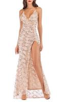 China Clothing Manufacturer For Small Business Women'S Sleeveless Fit Slit Party Maxi Dress for sale