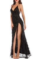 China Clothing Manufacturer For Small Business Women'S Sleeveless Fit Slit Party Maxi Dress for sale