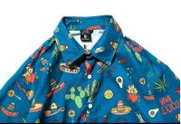 China Custom Clothing Manufacturers Men'S Standard - Fit Short - Sleeve Printed 100% Polyester Shirt for sale
