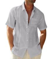 China Wholesale Clothing Manufacturers Men'S Short Sleeve Casual Shirt With Pocket black Color for sale