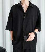 China Small Production Clothing Manufacturers Men'S Summer Casual Short Sleeve 100% Polyetser Shirt for sale