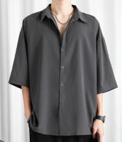 China Small Production Clothing Manufacturers Men'S Summer Casual Short Sleeve 100% Polyetser Shirt for sale