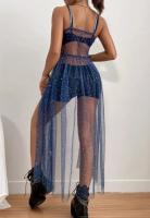 China Sling Mesh Bikini Cover Up Sexy Slim Dress Sleeveless Solid Pattern for sale