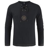China Oem Clothing Manufacturer China 100% Linen Shirt Casual Long Sleeve With Drawstring for sale