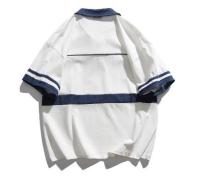 China Small Moq Clothing Manufacturers Men'S Half Sleeve Print T Shirt With Zipper for sale