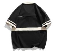 China Small Moq Clothing Manufacturers Men'S Half Sleeve Print T Shirt With Zipper for sale