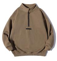 China Small Quantity Garment Manufacturer Men'S Quarter Zip Up Long Sleeve Mock Neck Pullover Hoodies for sale