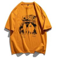 China Small Quantity Garment Manufacturer Men'S Loose Drop Shoulder Breathable Casual Half Sleeves T Shirt for sale