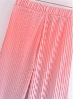 China Clothing Manufacturers For Small Orders Women'S Casual Elastic Waist Gradient Pants Pleated Flared Trousers for sale