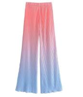 China Clothing Manufacturers For Small Orders Women'S Casual Elastic Waist Gradient Pants Pleated Flared Trousers for sale