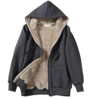 China Small Quantity Clothing Production Women'S Long Sleeve Hoodies Solid Color Fleece Loose Coat for sale