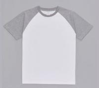 China Small Quantity Clothing OEM Factory 230g Raglan Round Neck Short - Sleeved 100% Cotton T - Shirt for sale