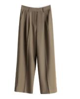 China Oem Clothing Manufacturer Ladies Loose Trousers Straight Leg Wide Leg Pants for sale