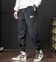 China Custom Clothing Factory China Men'S Casual Corduroy Trousers Long Pants With Drawstring for sale