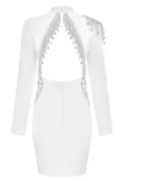 China Custom Clothing Factory China Luxury Sequin Tassel Dresses Women Party Sexy Rhinestone Lady Glitter Dress for sale