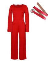 China Custom Clothing Factory China Women'S Solid Wide Leg Beaded Cape Long Sleeve Jumpsuit for sale