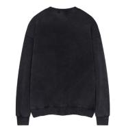 China Small Quantity Clothing Manufacturer Men'S Necklace Long Sleeve French Terry Sweatshirt With Vintage Wash for sale