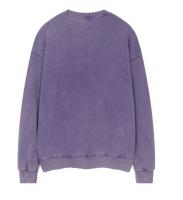 China Small Quantity Clothing Manufacturer Men'S Necklace Long Sleeve French Terry Sweatshirt With Vintage Wash for sale