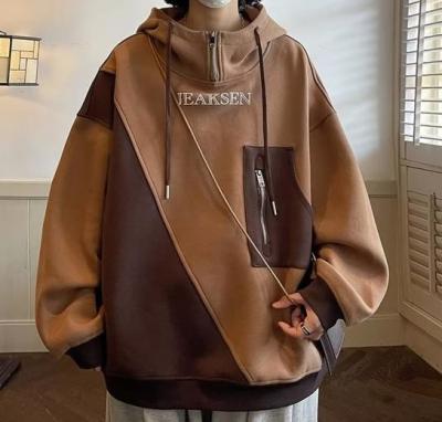 China Custom Clothing Factory China Men'S Oversize Long Sleeve Front Pocket Hoodies With Zipper And Hood for sale