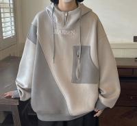 China Custom Clothing Factory China Men'S Oversize Long Sleeve Front Pocket Hoodies With Zipper And Hood for sale
