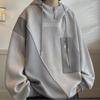 China Custom Clothing Factory China Men'S Oversize Long Sleeve Front Pocket Hoodies With Zipper And Hood for sale