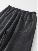 China Small Order Clothing Manufacturers Men'S French Terry Sports Long Casual Pants With Vintage Wash for sale
