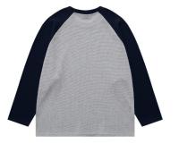 China Oem Apparel Manufacturers Men'S Color Block Loong Sleeve Pullover Raglan T Shirt With Print for sale