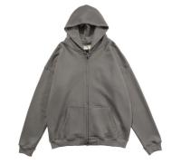 China Small Quantity Garment Manufacturer Men'S Double Zip Head Hoodies French Terry Sweatshirt for sale